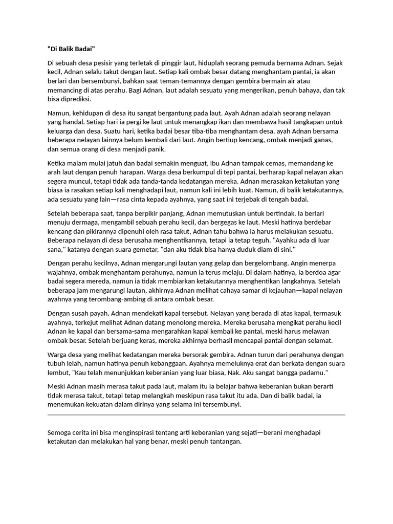 Cerita Keberanian | PDF
