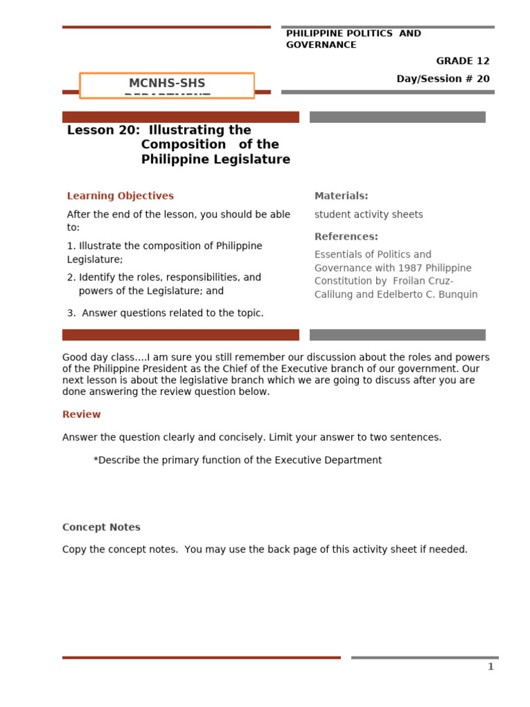 Golpov Lesson 20 | PDF