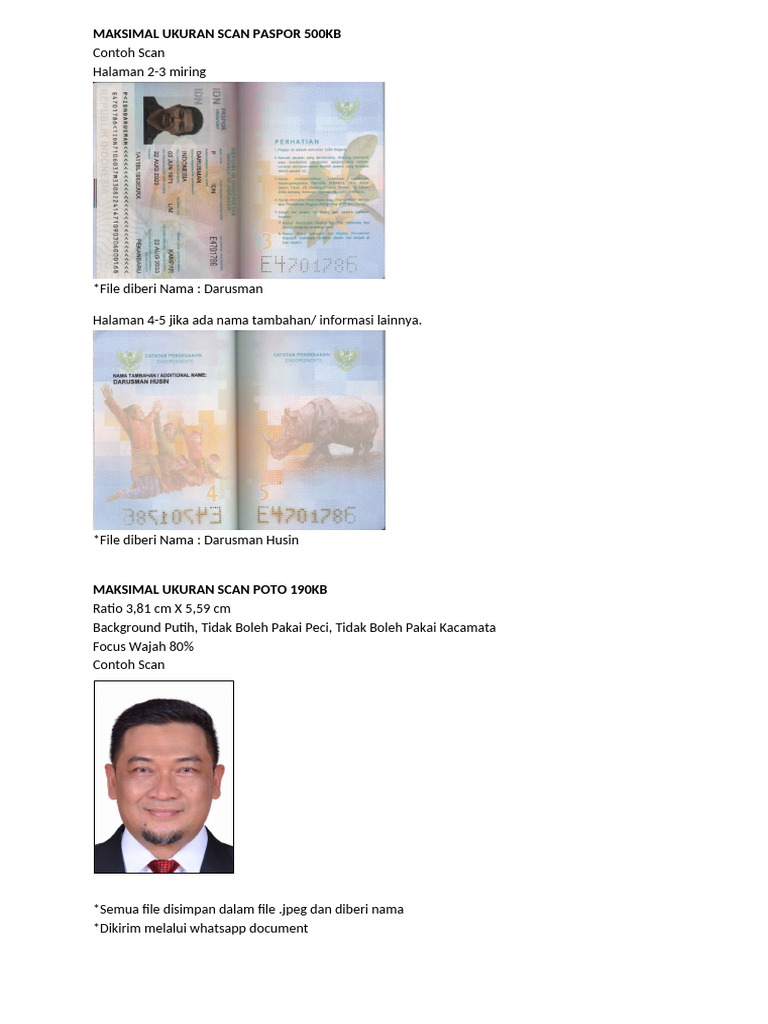 Sop Scan Paspor & Poto | PDF