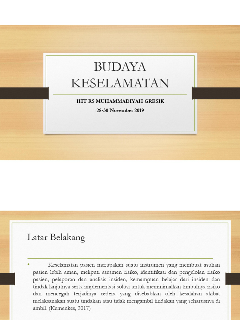 BUDAYA KESELAMATAN ppt fix | PDF BUDAYA KESELAMATAN ppt fix | PDF