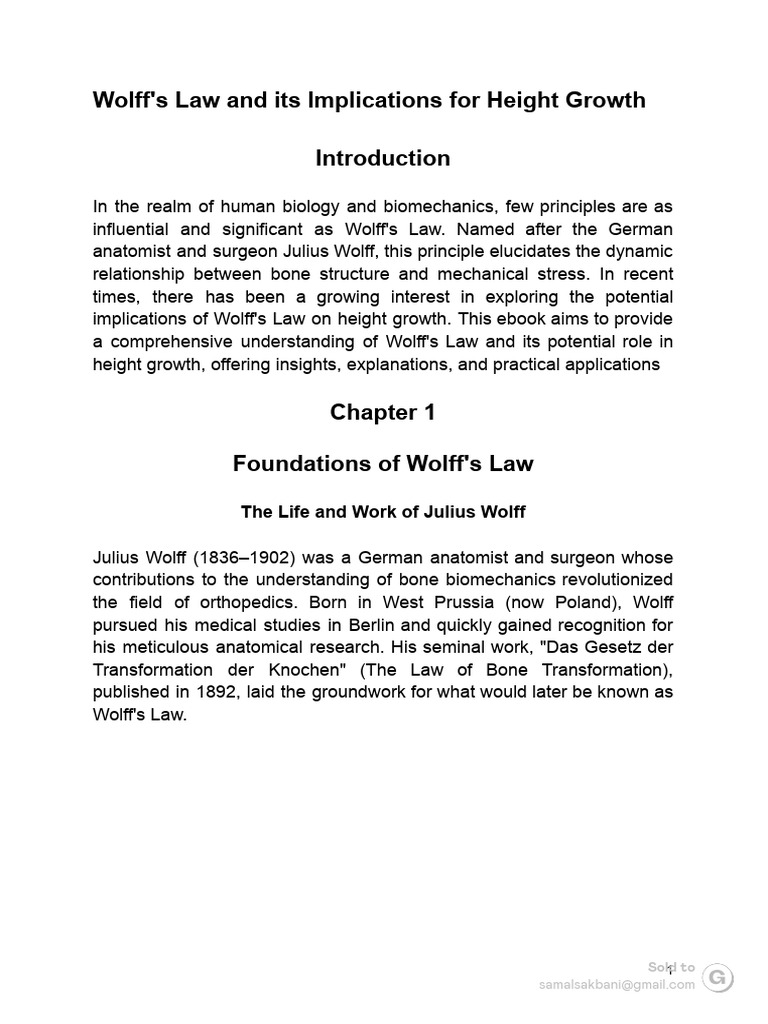 6foot3method Wolfs Law and Height Growth | PDF