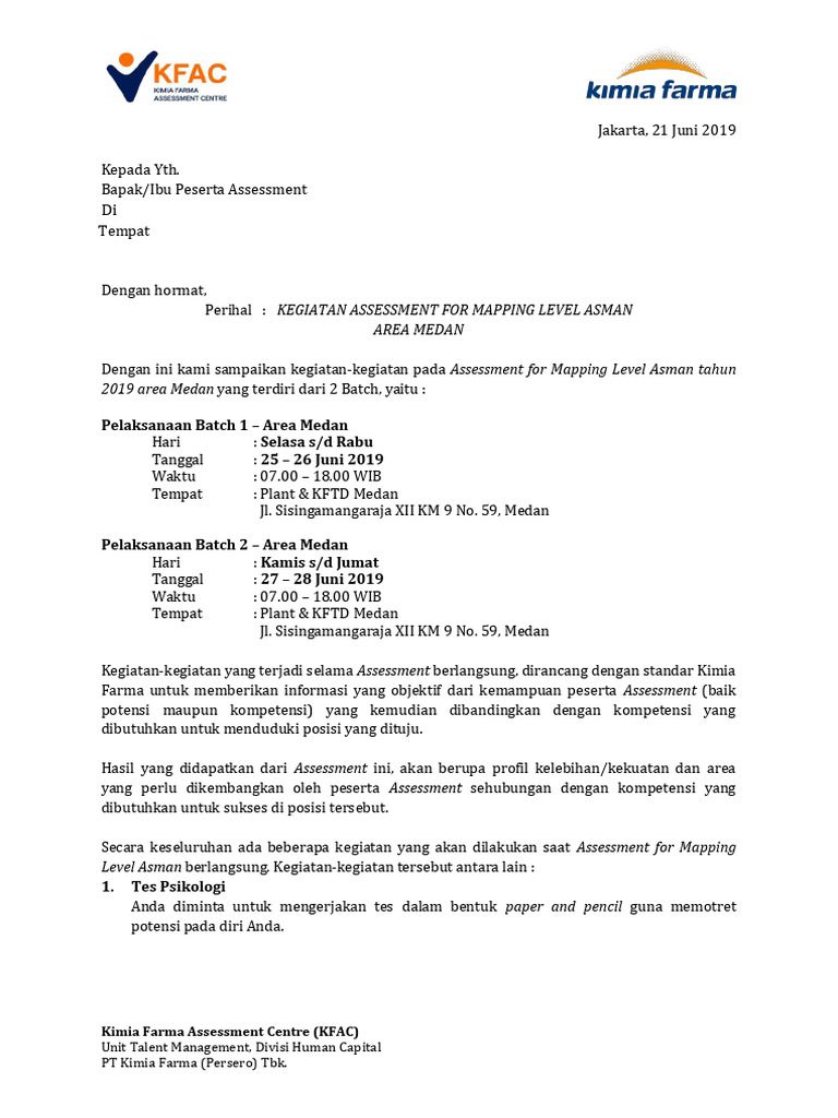 Lampiran Kegiatan Assessment For Mapping Area Medan | PDF