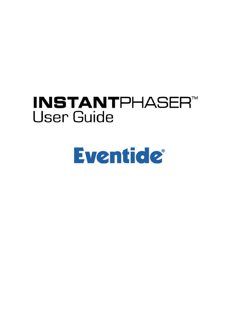 Instant Phaser User Guide | PDF