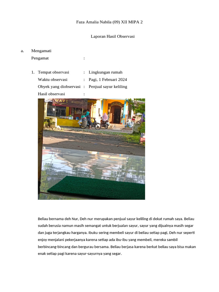 Laporan Hasil Observasi Update | PDF