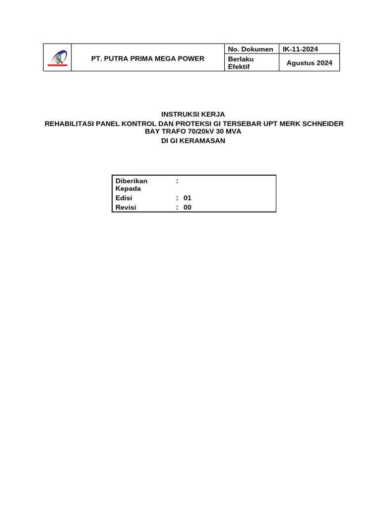 I.K Padam Dan Com GI Keramsan Bay Trafo O.K | PDF