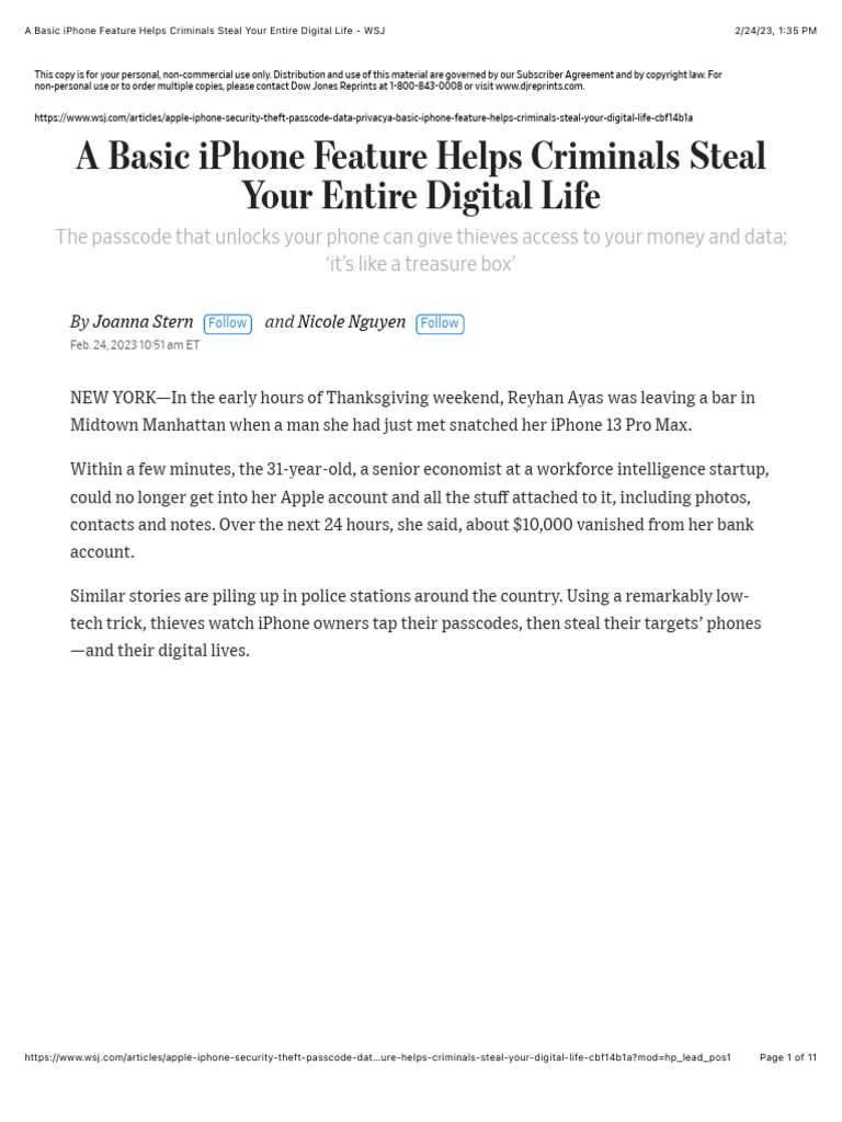 A Basic Iphone Feature Helps Criminals Steal Your Entire Digital Life ...
