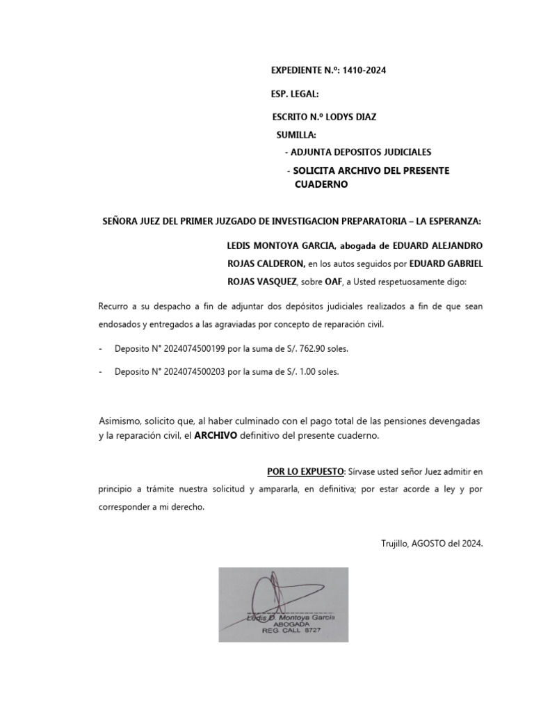 Certificado de Deposito Judicial | PDF Certificado de Deposito Judicial | PDF