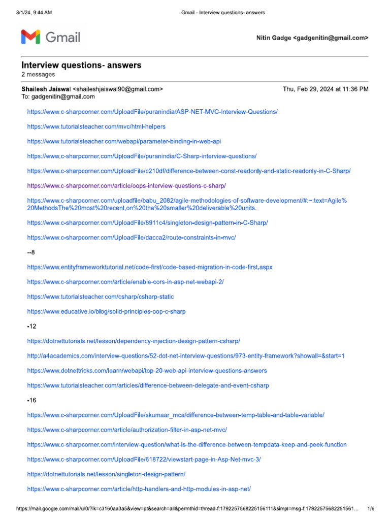 Interview Link | PDF