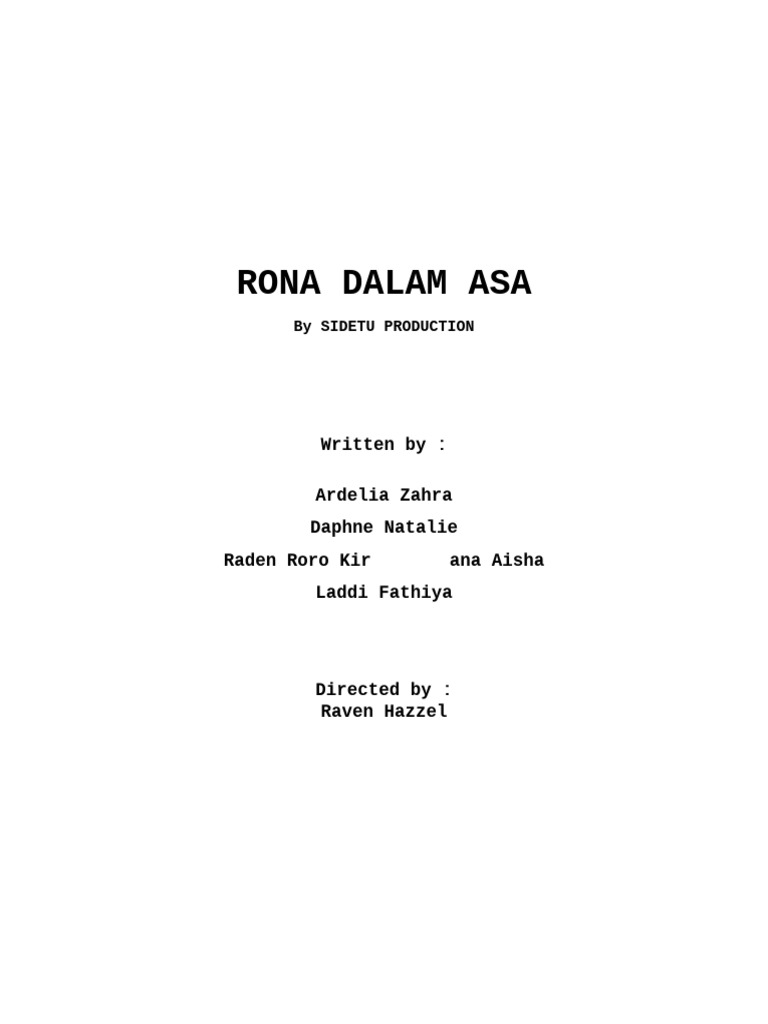 Rona Dalam Asa | PDF