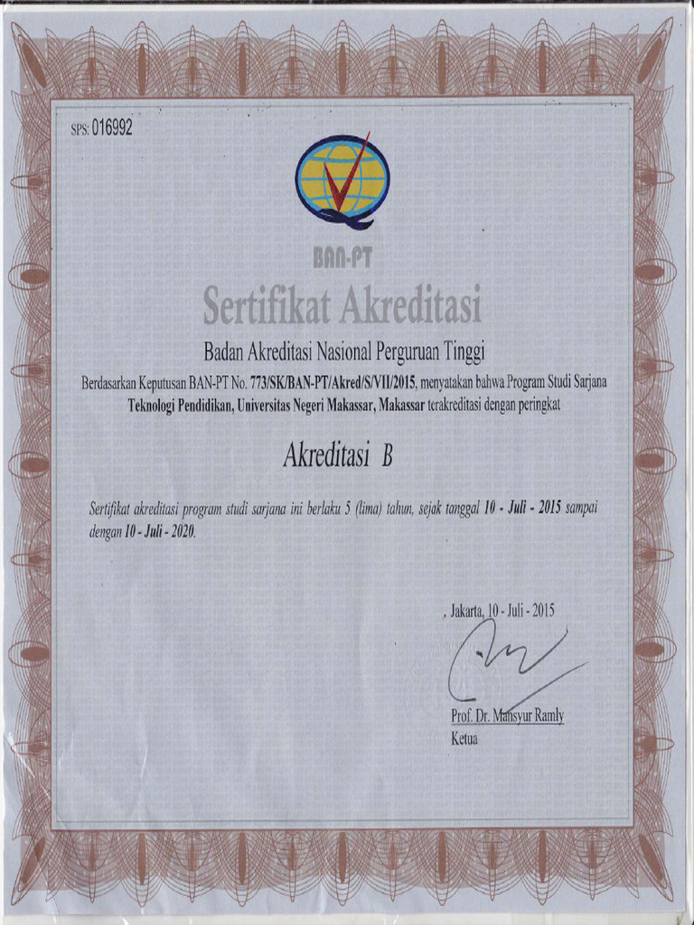 Akreditasi TP - Compressed | PDF