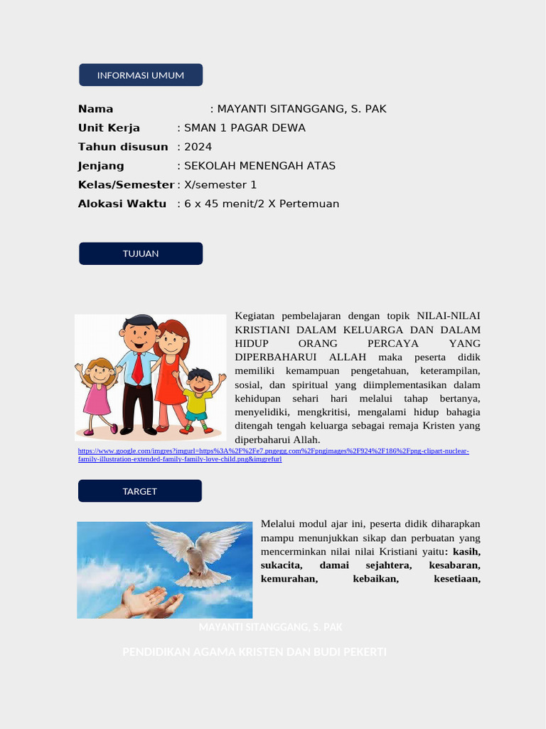 Nilai-Nilai Kristiani Alam Keluarga Dan Dalam Hidup Orang Percaya Yang Diperbaharui Allah | PDF