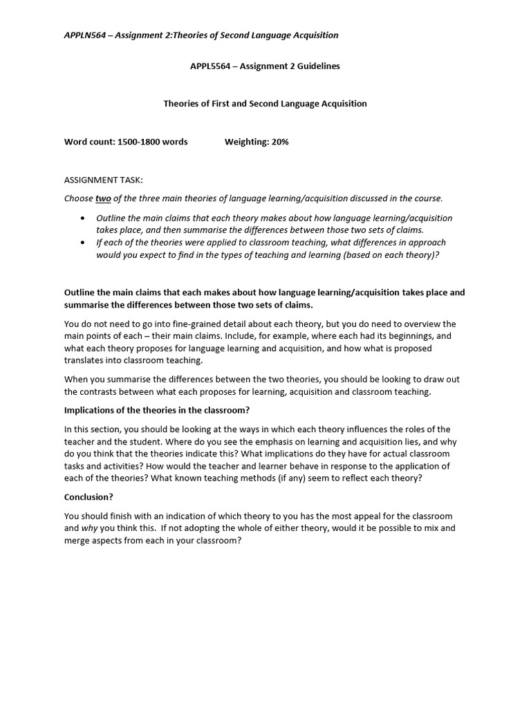 Assignment 2 Guidelines | PDF