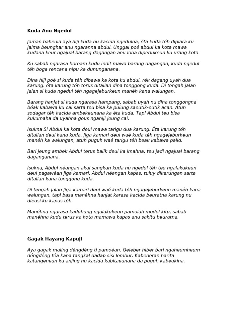 Kuda Anu Ngedul | PDF