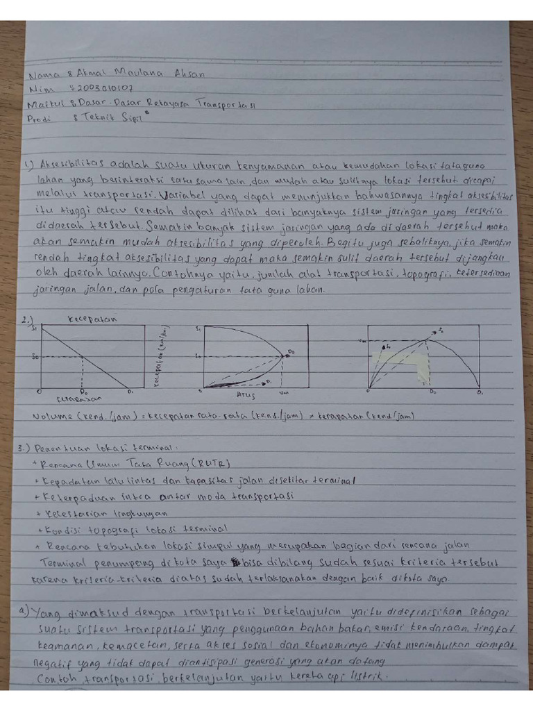 Uts Dasar Dasar Rekayasa Transportasi Pdf
