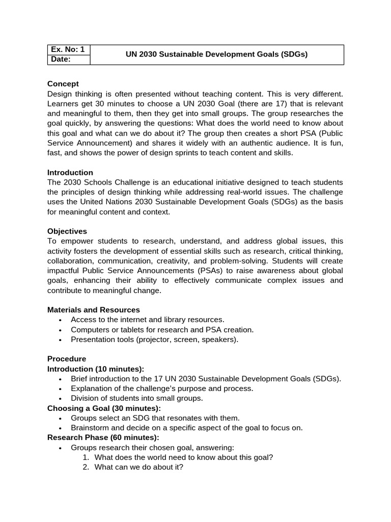 Design Thinking - Lab Manual | PDF | Sustainability | Career & Growth