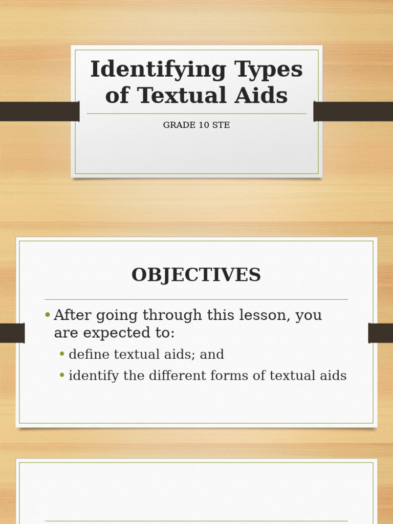 Identifying Types of Textual Aids | PDF