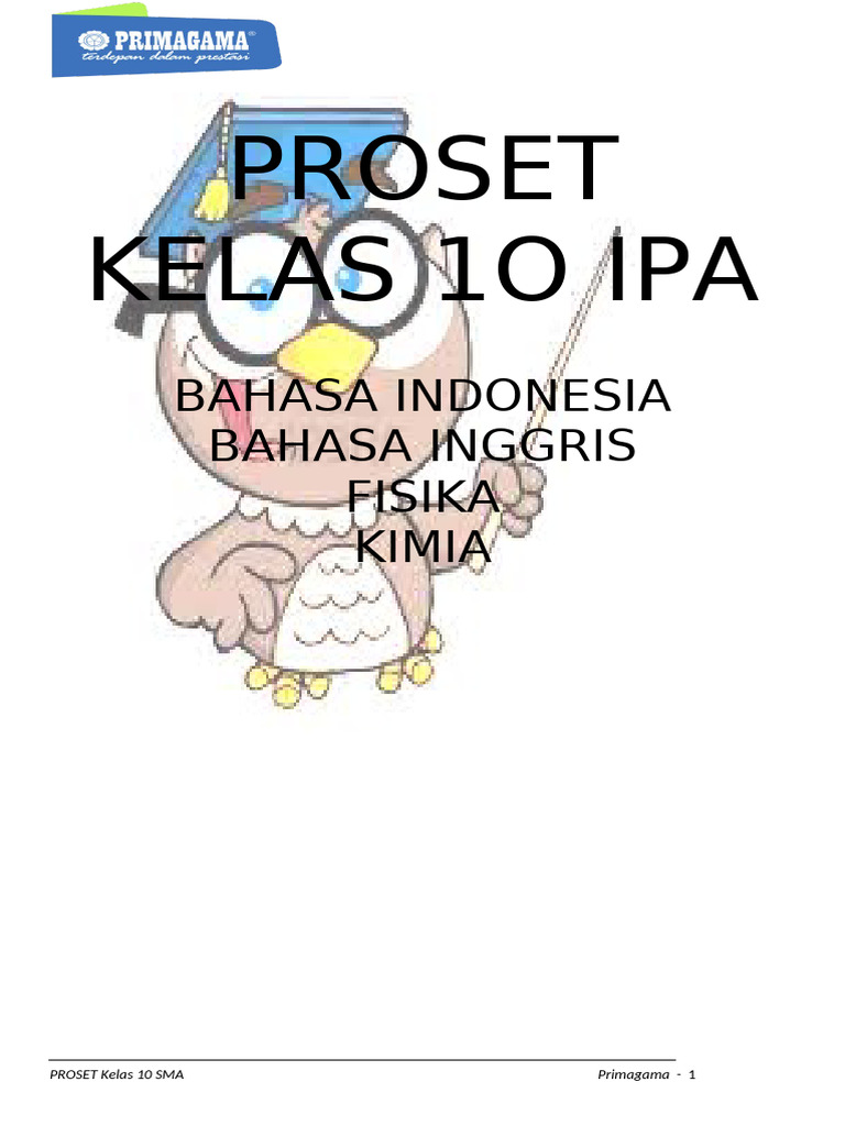 Proset Kelas 10 Ipa Edit | PDF