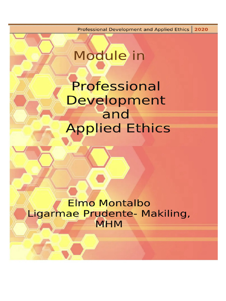 Professional Devt and Applies Ethics | PDF