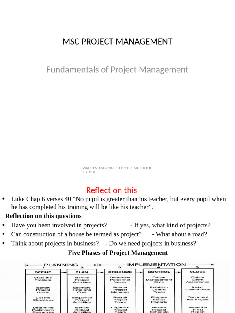 Fundamental of Project Management Notes FINAL | PDF