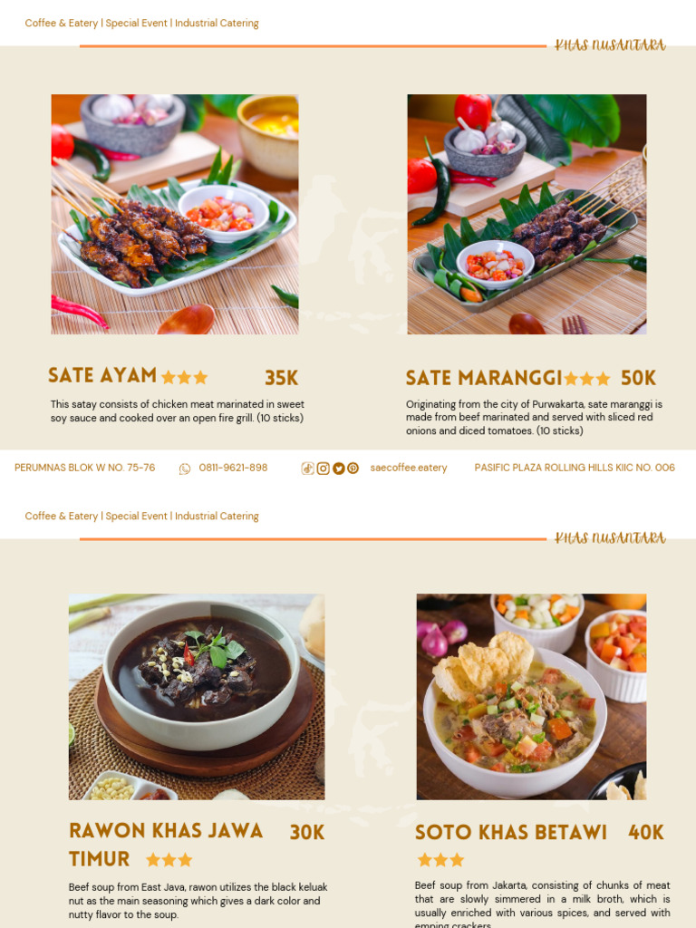 Daftar Menu Sae Coffee & Eatery Kiic | PDF