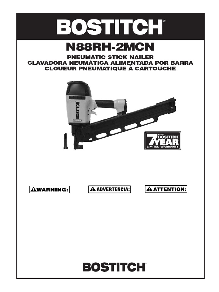 Bostich Framing Nailer Manual | PDF