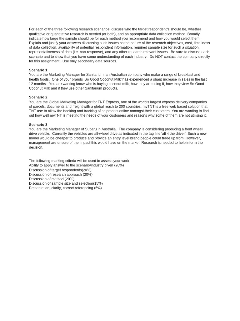 Market Research - Assignment 2 | PDF