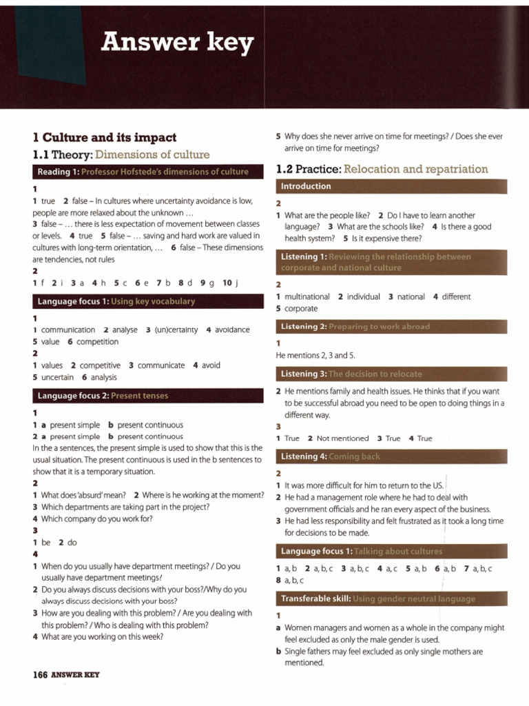 Business Answer Key | PDF