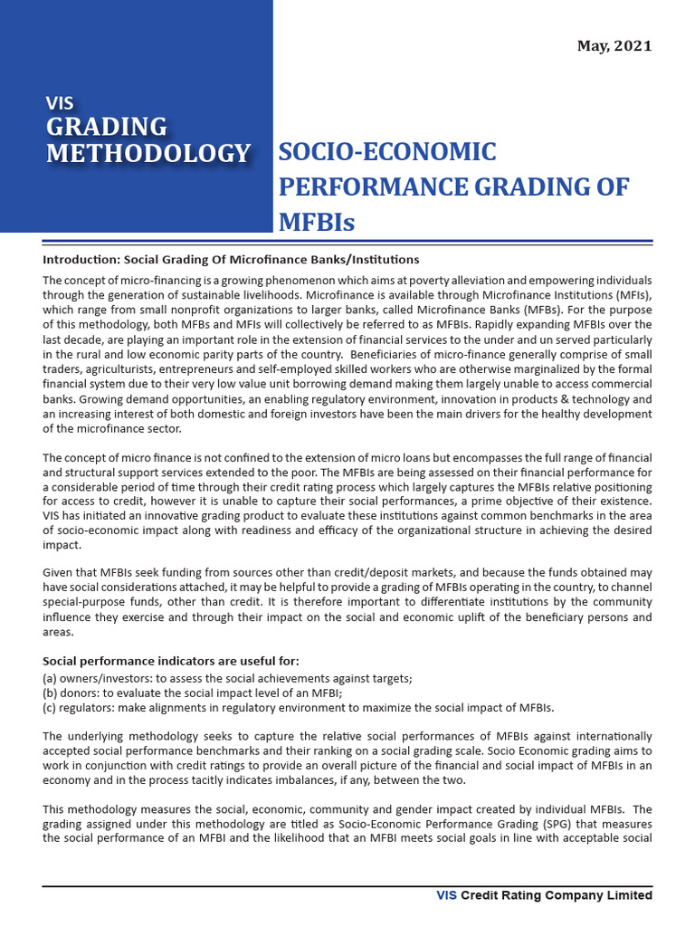 Socio-Economic MFBIs202105 | PDF