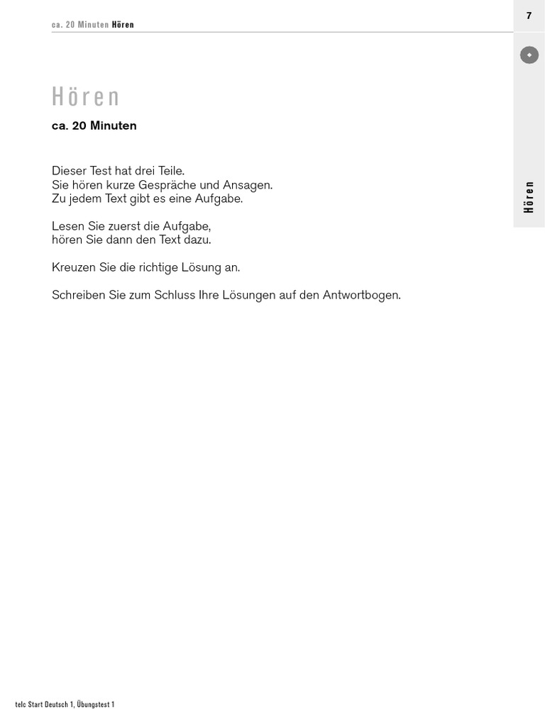A1 Prüfung TELC | PDF