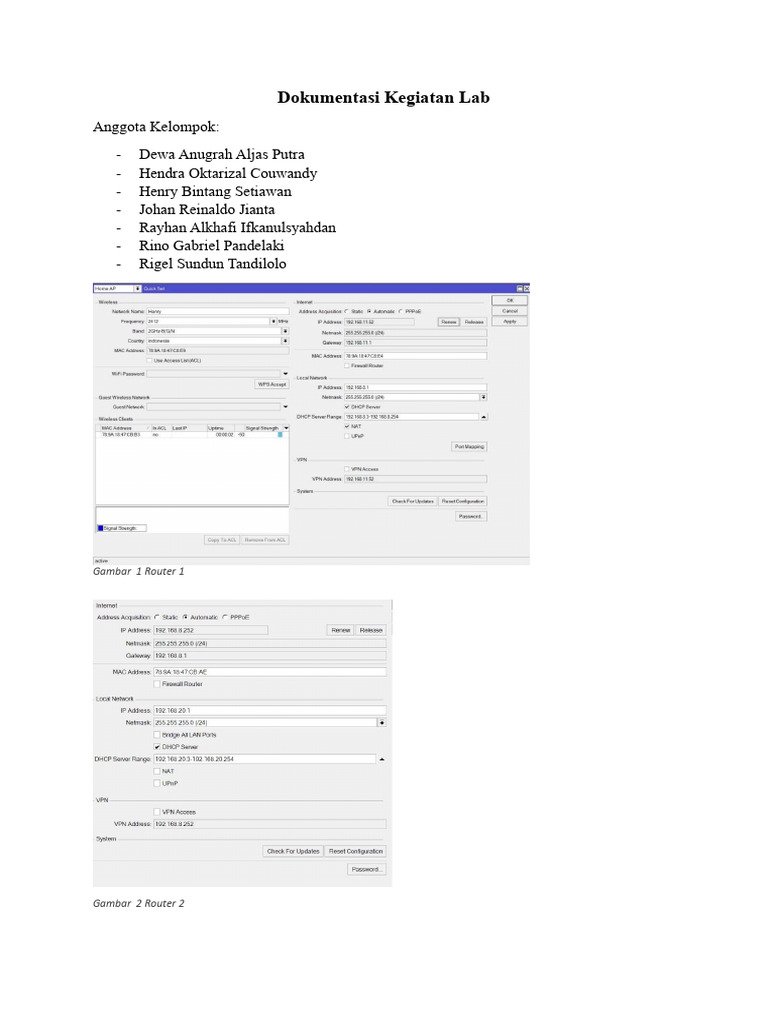 Dokumentasi Kegiatan Lab Jarkom | PDF