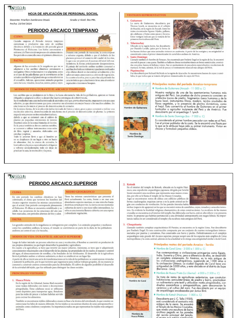 FICHA PS - 6to PRI | PDF