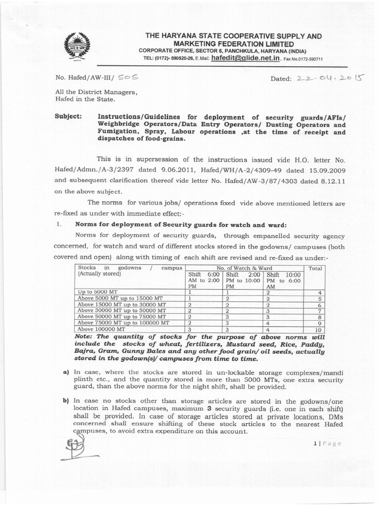 Instructions watch & ward | PDF