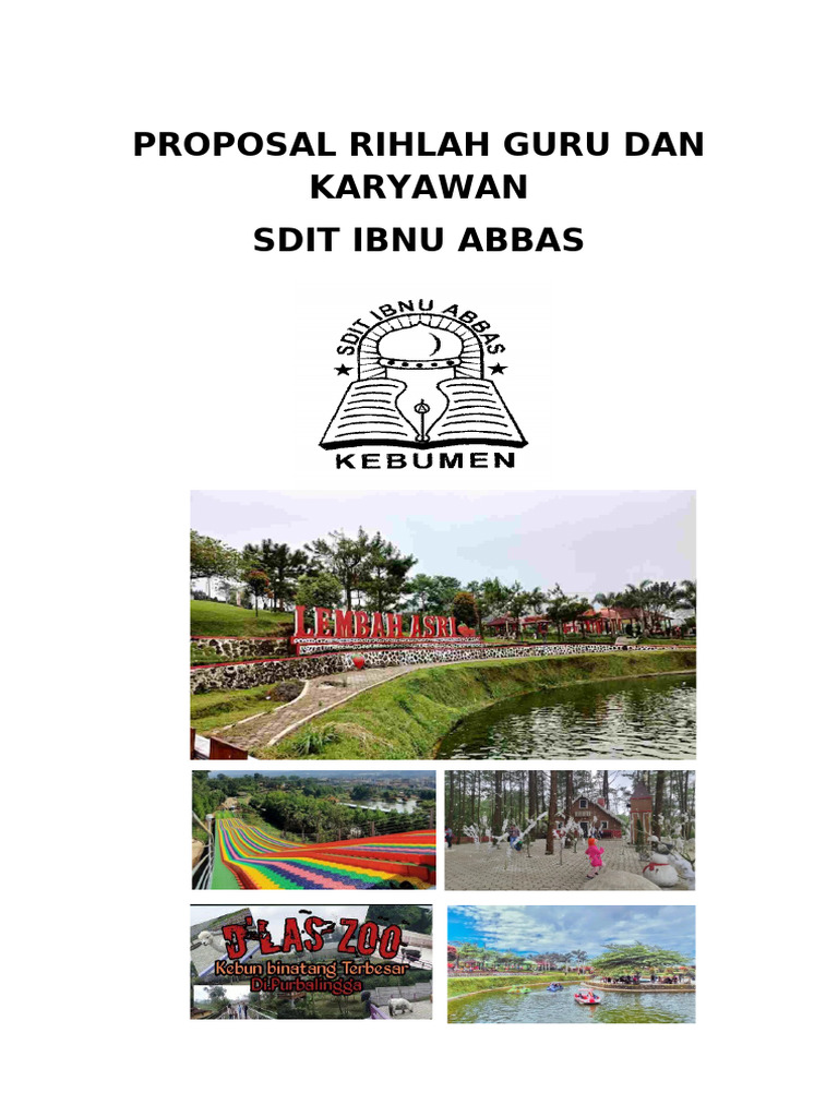 Proposal Rihlah Guru Dan Karyawan | PDF