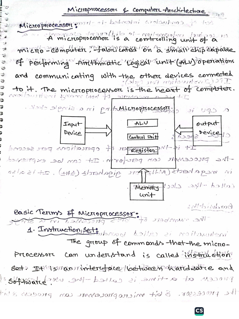 Microprocessor Note | PDF