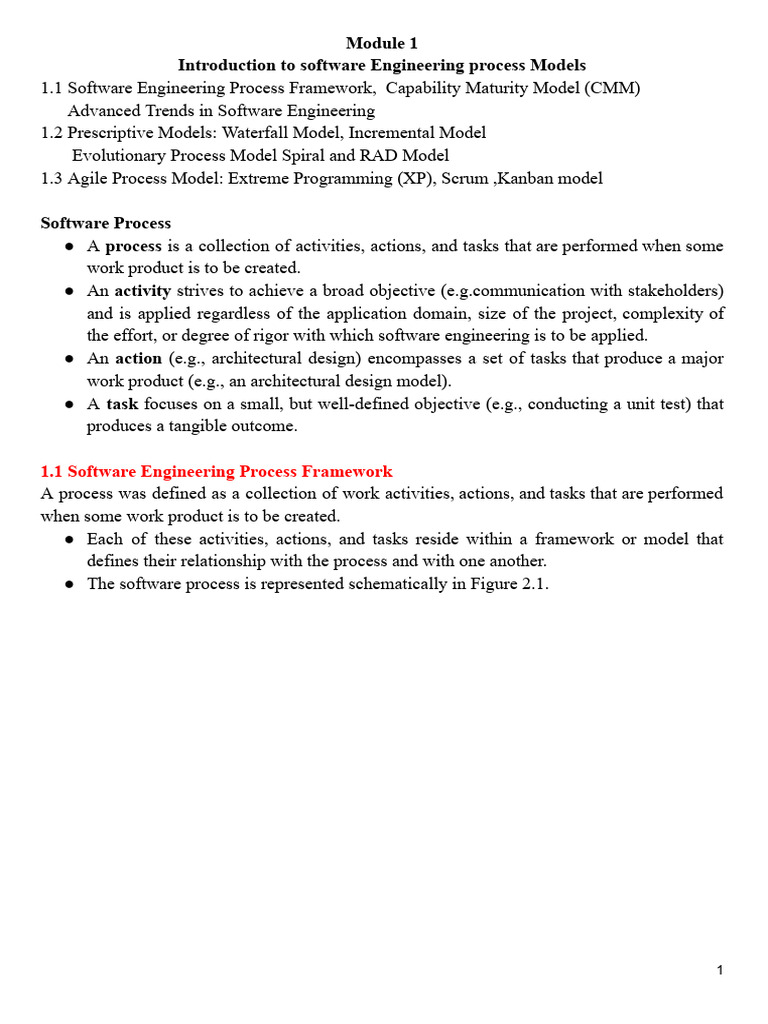 4567module 1 Introduction To Software Engineering Process Paradigms and ...