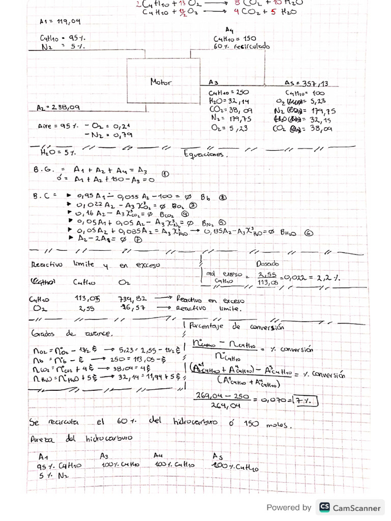 Ejercicio Combustion | PDF