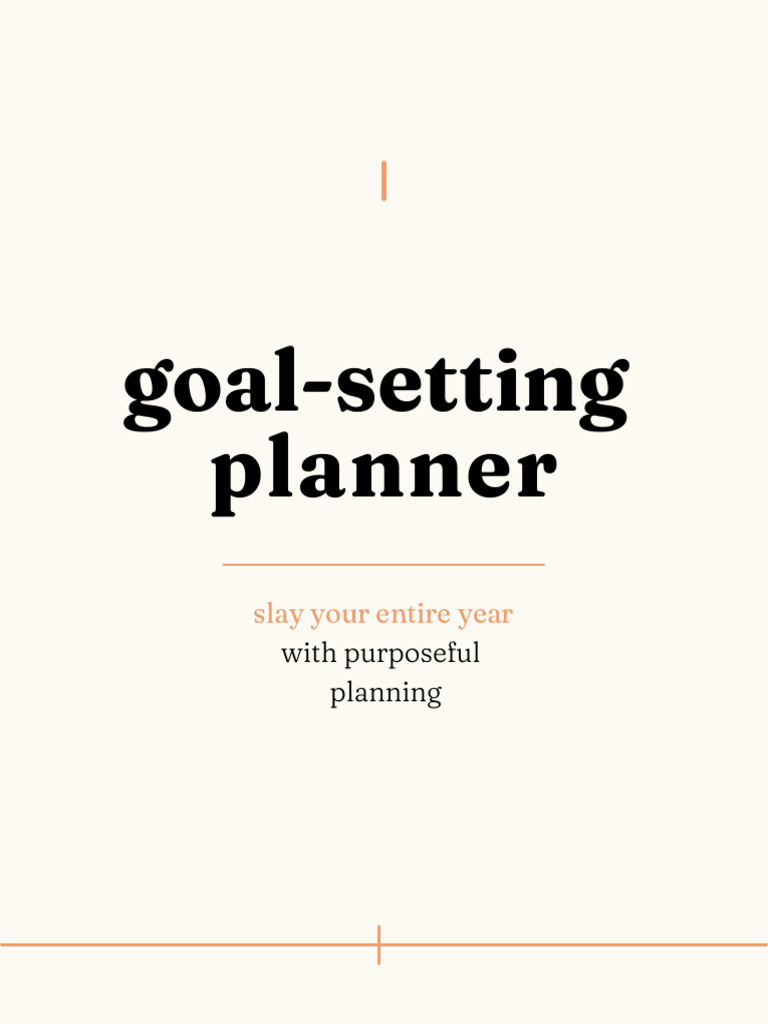 Goal-Setting Planner Freebie | PDF