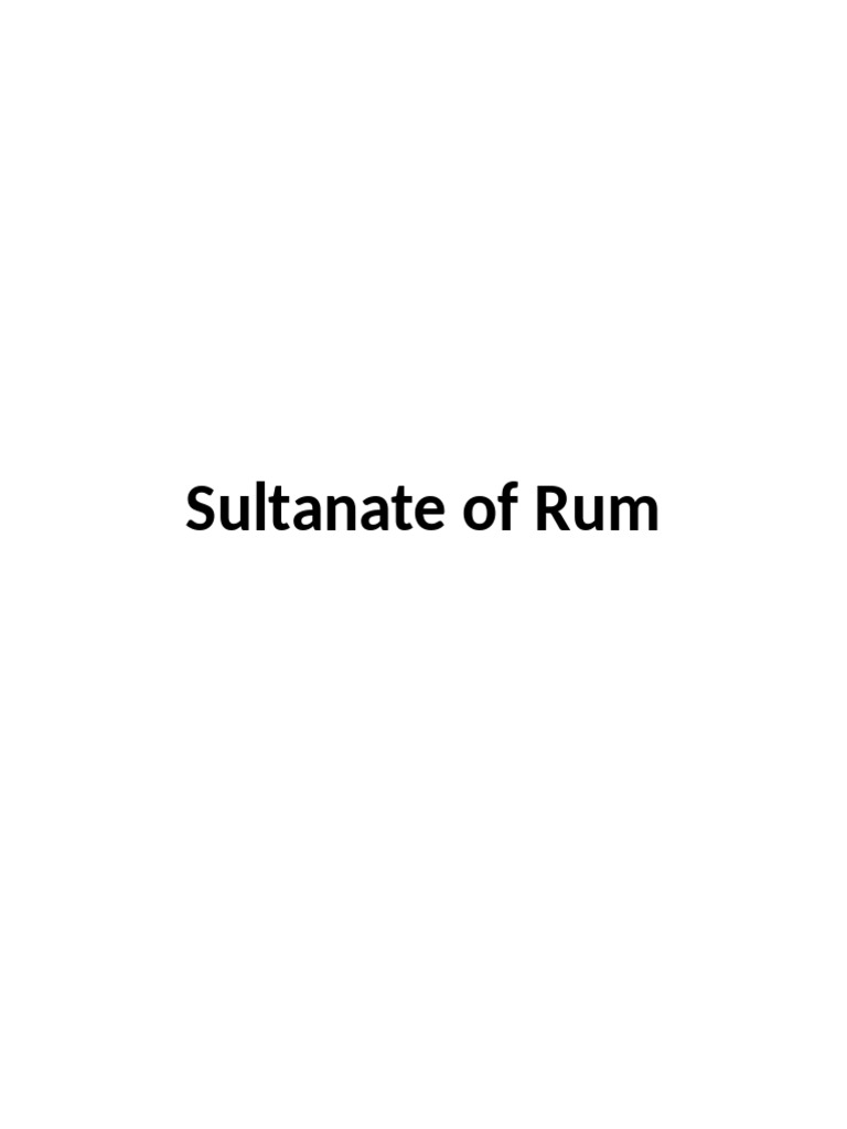 Sultanate of Rum | PDF