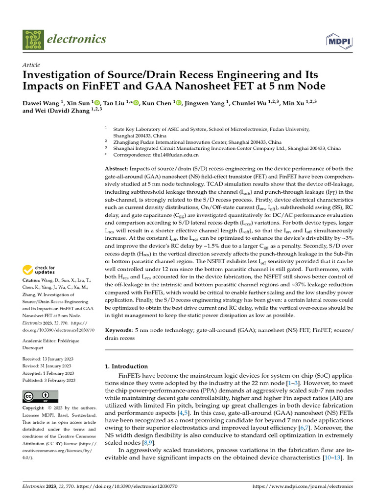 Investigation of SourceDrain Recess Engineering An | PDF