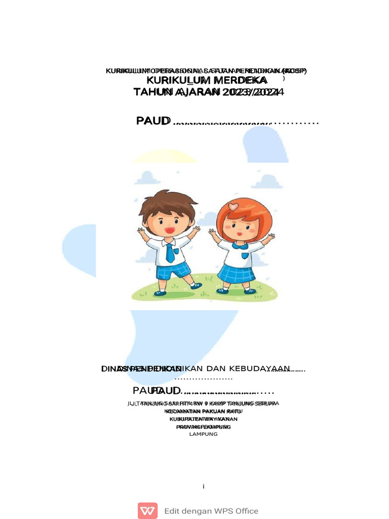 1.kosp Paud Kurikulum Merdeka | PDF