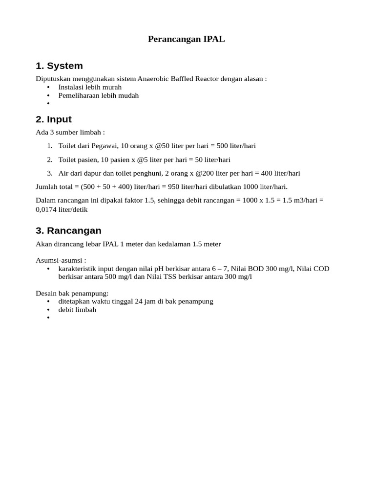 Rancangan Ipal | PDF