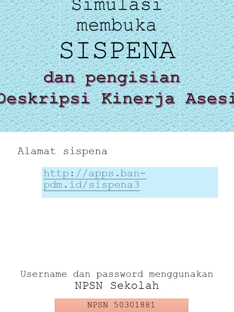 Deskripsi Kinerja Asesi Dalam Sispena | PDF