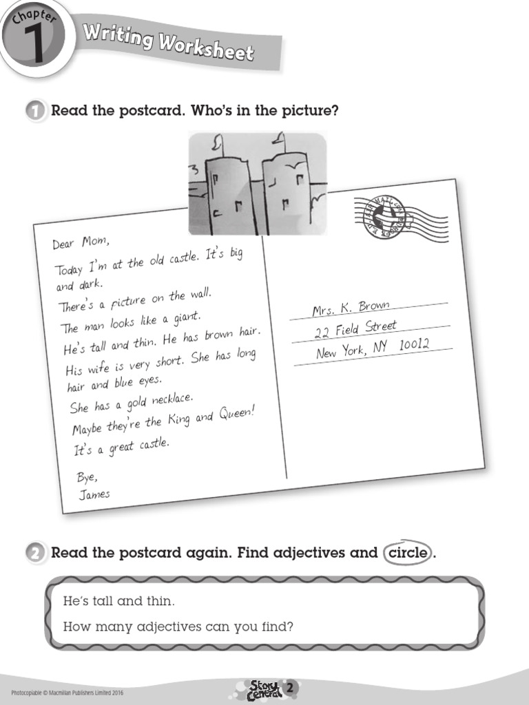 SC02 Writing Worksheet | PDF