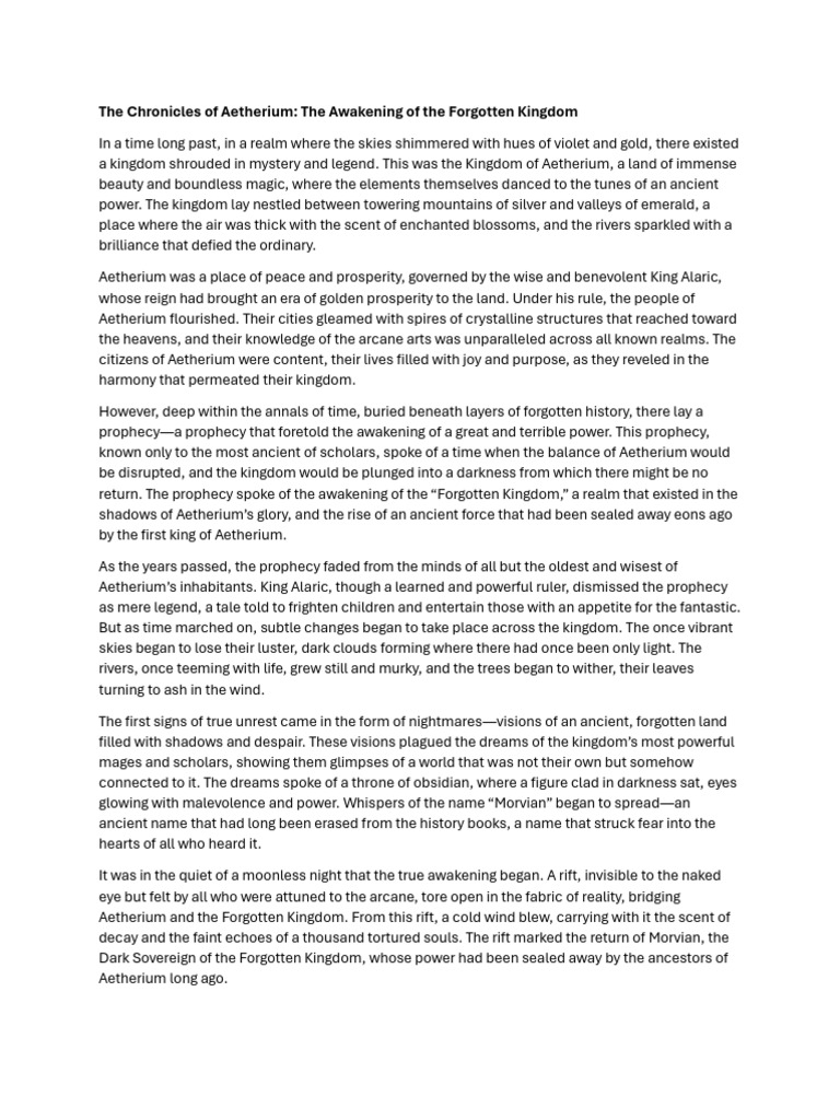 The Chronicles of Aetherium | PDF