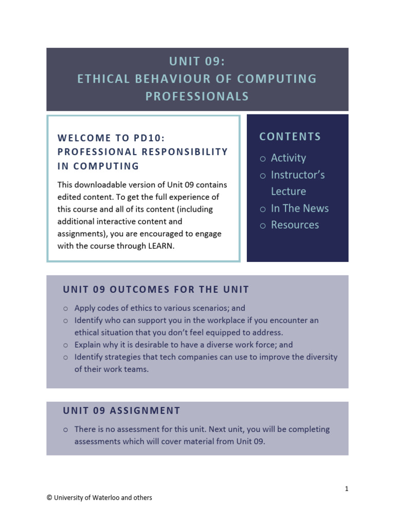 PD10 Unit 09 Textbook Final | PDF