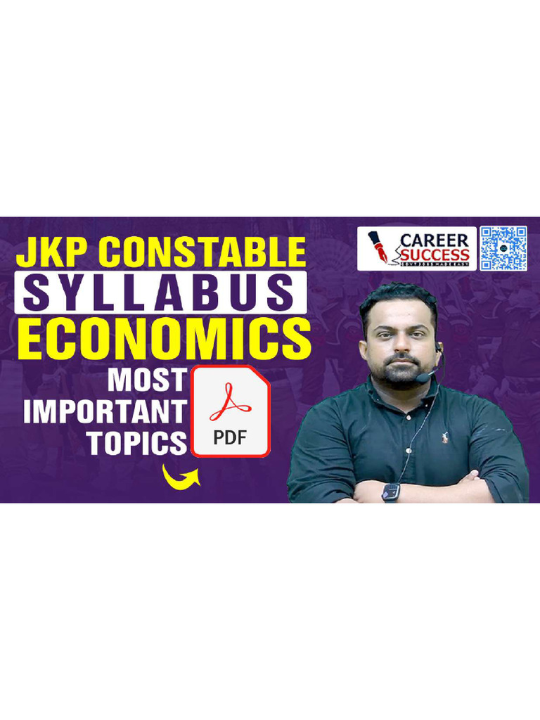 JKP Constable Economics | PDF
