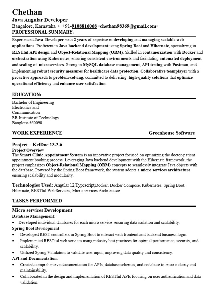 Chethan Resume | PDF