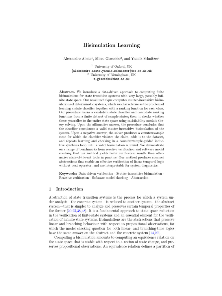 Bisimulation Learning | PDF