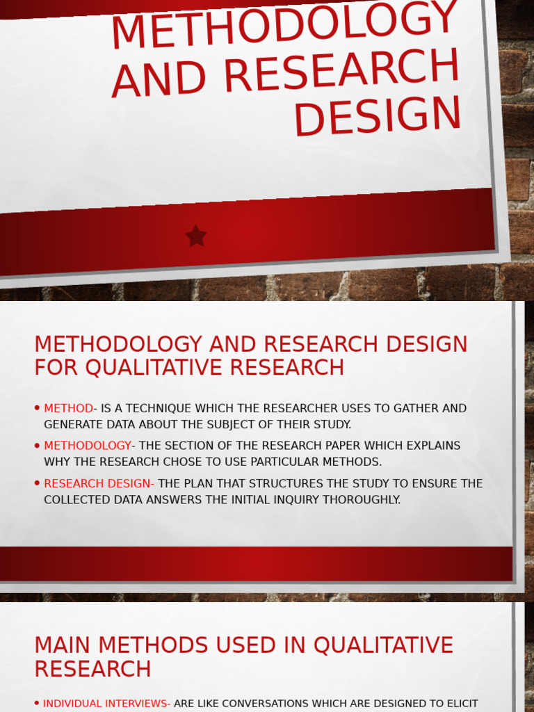 Methodology and Research Design | PDF