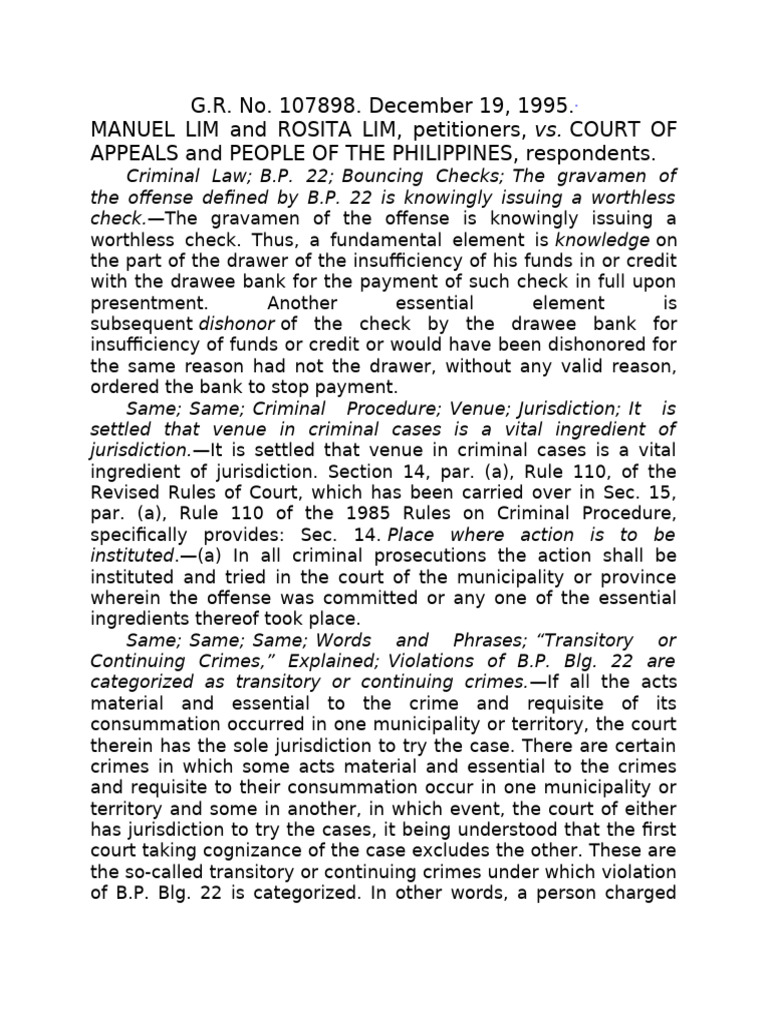 Manuel Lim Vs CA | PDF